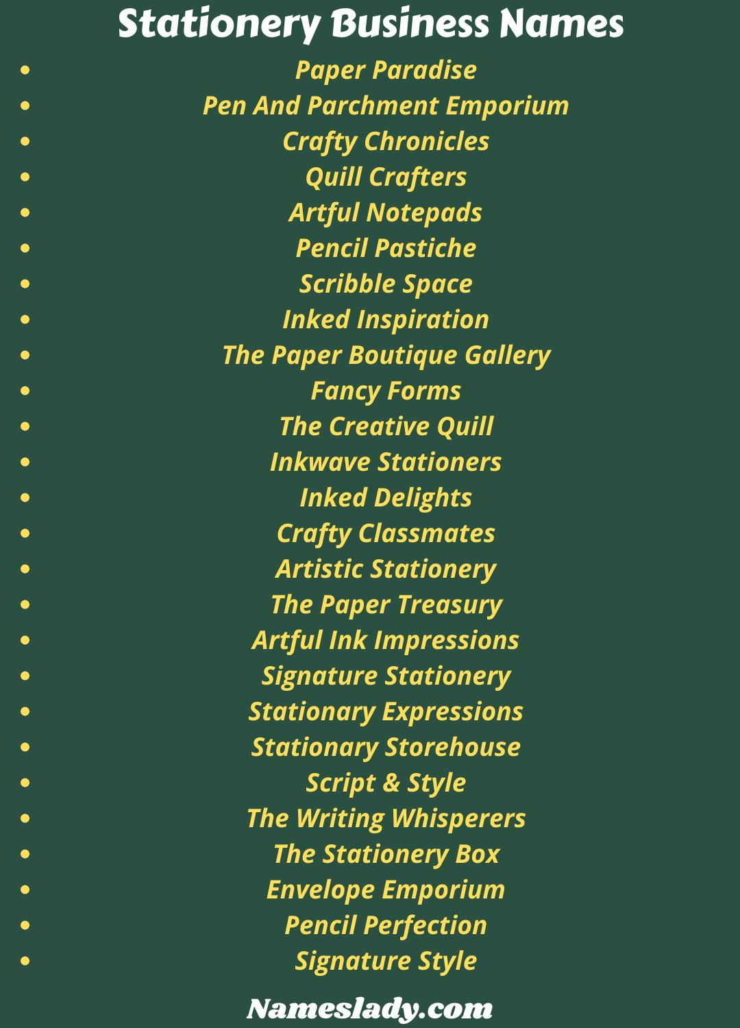 700+ Catchy Stationery Business Names to Spark Your Creativity 700+ Catchy Stationery Business Names to Spark Your Creativity
