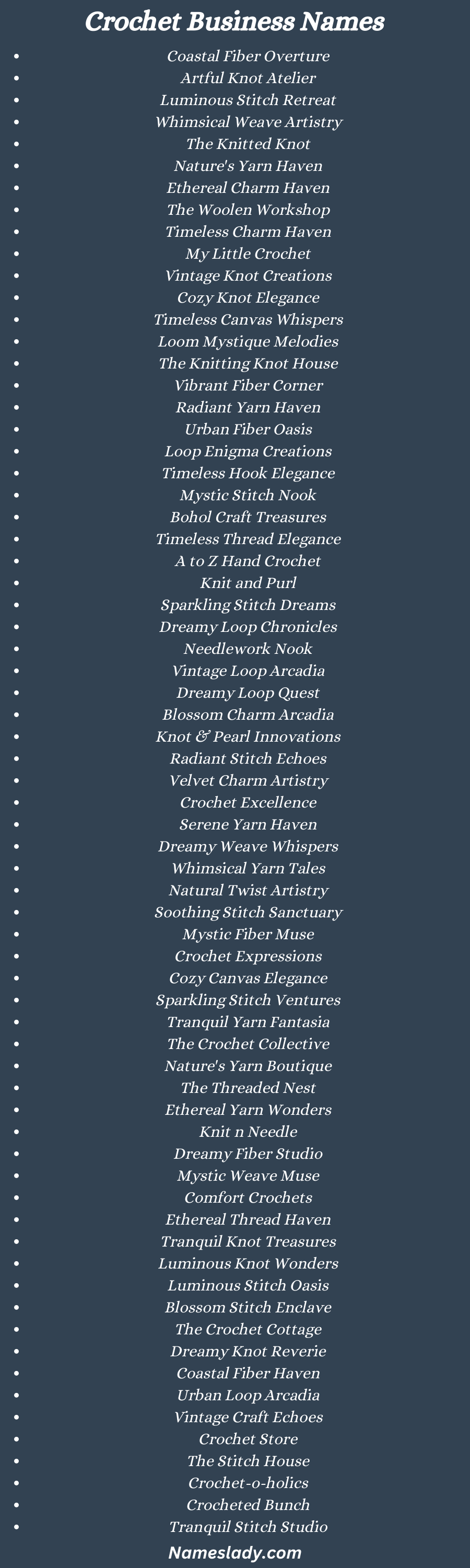 750+ Creative Crochet Business Names Ideas and Suggestions 750+ Creative Crochet Business Names Ideas and Suggestions